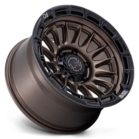 Black Rhino® Br025 Rival Wheels Burnt Bronze With Matte Black Lip Rims