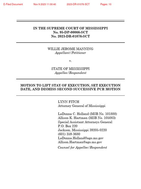 Willie Jerome Manning Pdf Certiorari Courts
