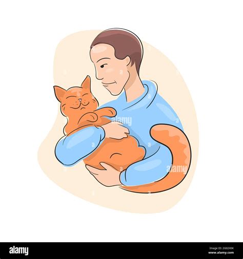 Human Cat Relationship Stock Vector Images Alamy