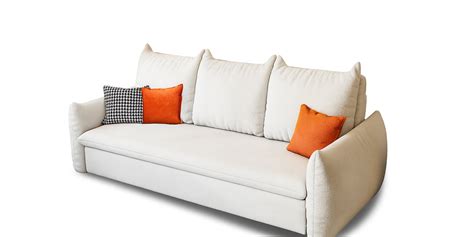 Buy Allison 3 Seater Pull Out Cum Bed Fabric Sofa Shell White