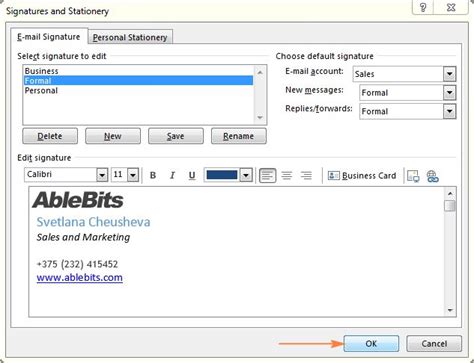 Outlook Signature How To Create Add And Change Email Signature