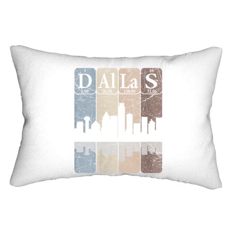 Dallas Periodic Table Elements Dallas Skyline Retro Lumbar Pillows Sold