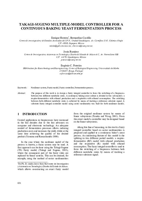 pdf takagi sugeno multiple model controller for a continuous baking