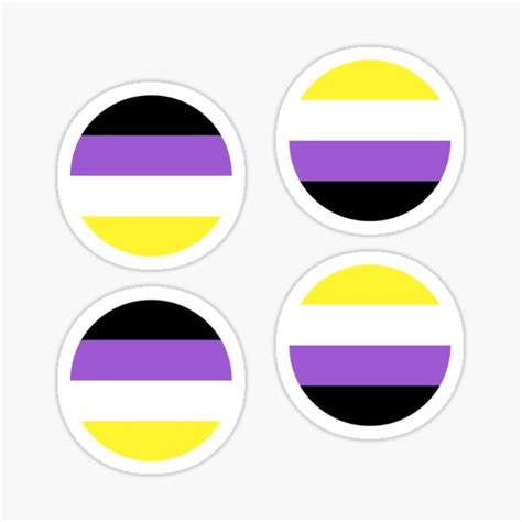 Non Binary Circle 4pk Sticker By Magnificence Redbubble