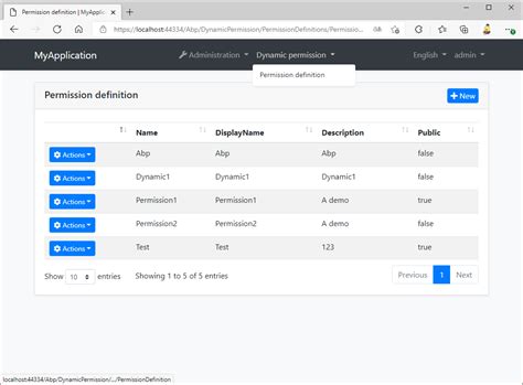 Abp DynamicPermission EasyAbp