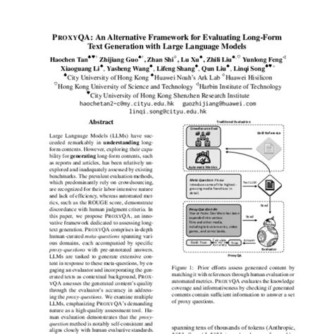 Proxyqa An Alternative Framework For Evaluating Long Form Text