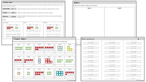 compare objects within 10 practical primary stars education