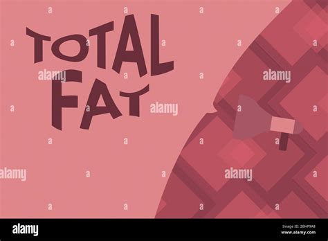 Conceptual Hand Writing Showing Total Fat Concept Meaning Combined