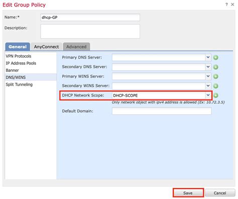 Configure Anyconnect Vpn Client On Ftd Dhcp Server For Address Assignment Cisco