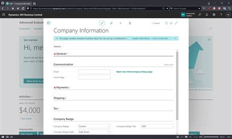 Browser Extension To Force All Microsoft Dynamics 365 Business Central Pages To Open Maximised