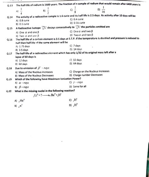 SOLUTION Modern Physics Atomic Spectra Nuclear Physics Exam Practice Notes With Solved Answers