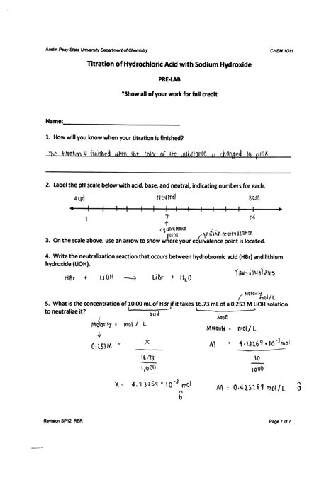 Titration Of HCL With Naoh Milly S Portfolio