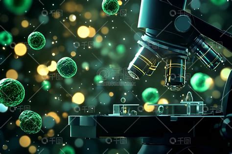 基因ai数字艺术 基因 医疗3d渲染绿色光斑显微镜科学实验场景插画 Ai图片免费下载 Png格式 4032像素 编号72114939 千图网
