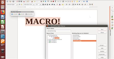 Macro In Libreoffice Made Easy