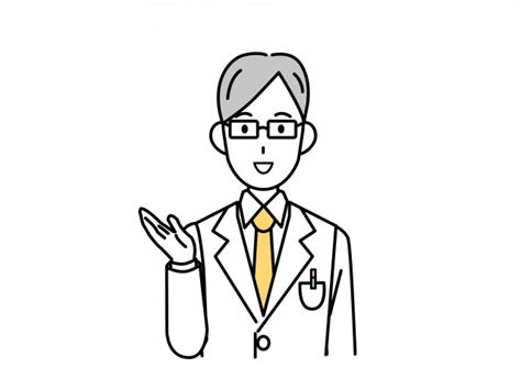 説明する医師のイラスト 無料イラスト素材｜素材ラボ