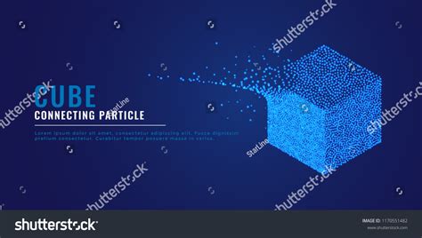 3d Cube Particle System Background Stock Vector Royalty Free 1170551482