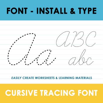Cursive Writing Tracing Font Cursive Font Cursive Worksheets Handwriting