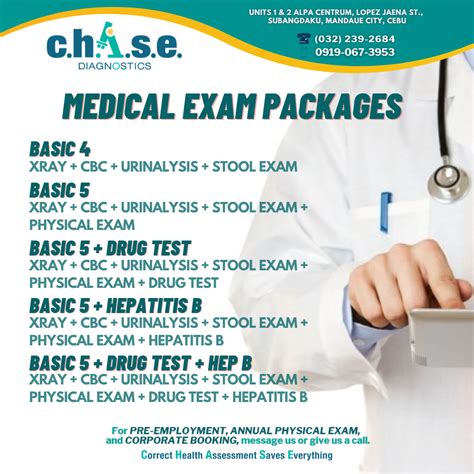 Chase Diagnostics Medical Packages Chase Diagnostics
