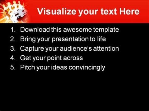 Puzzle Team Teamwork Business PowerPoint Templates And PowerPoint Backgrounds 0411