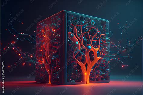 ai artificial intelligence wave lines neural network and big data futuristic abstract concept