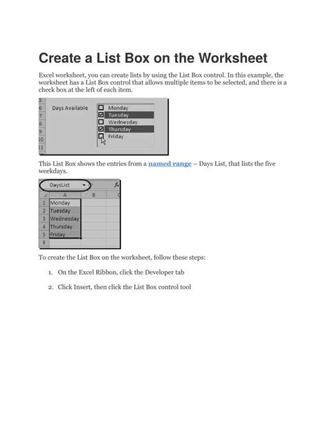 Devendra Singh On Linkedin Excel Worksheet You Can Create Lists By Using The List Box Control In