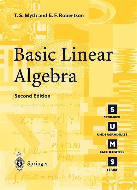 Amazon Basic Linear Algebra Second Edition Springer Undergraduate Mathematics Series Blyth