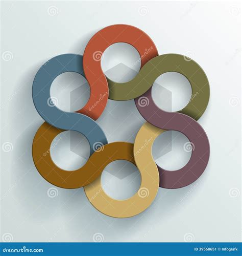 Abstract Linked Circles Stock Vector Illustration Of Clean 39560651