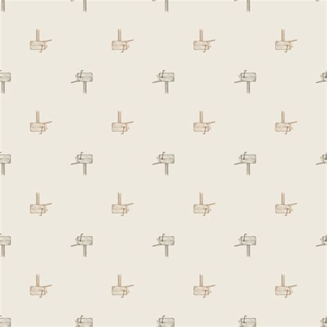 Почтовый ящик с выгравированным письмом бесшовный узор винтажный почтовый ящик в стиле ручной