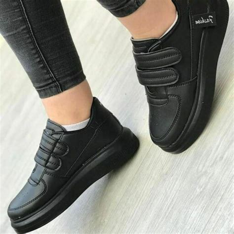 خرید و قیمت کتونی چسبی دخترانه و زنانه کفش اسپرت لژدار ونس دوچسب اسپورت