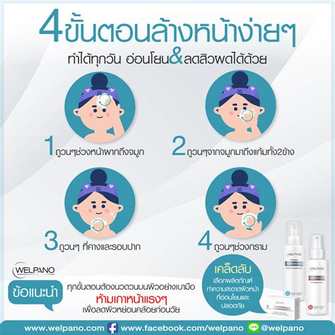 4ขั้นตอนล้างหน้าง่ Welpano Cosmetics เวชสำอางโดยเภสัชกร