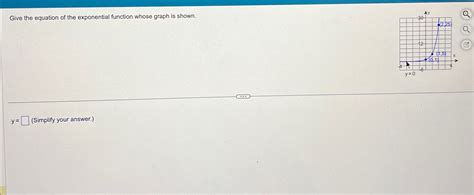 Solved Give The Equation Of The Exponential Function Whose