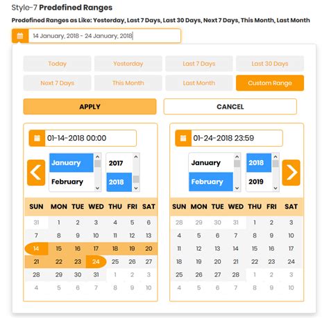 Daterange Multipurpose Responsive Date Range Picker By Mgscoder