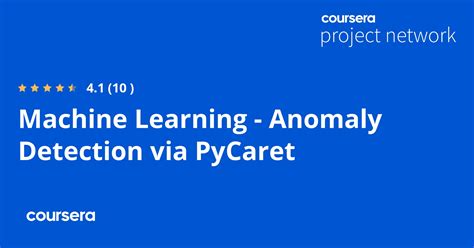 machine learning anomaly detection via pycaret coursya