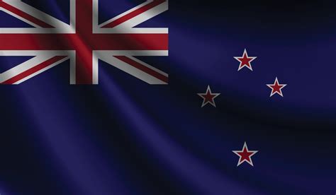 New Zealand Flag Waving Background For Patriotic And National Design