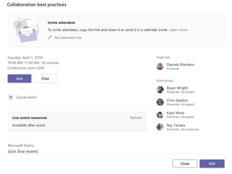 how to invite attendees in microsoft teams