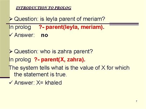 Artificial Intelligence Cs 370 D Prolog Programming Introduction