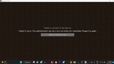 Failed To Log In The Authenication Servers Are Currently Not Reachable Please Try Again R