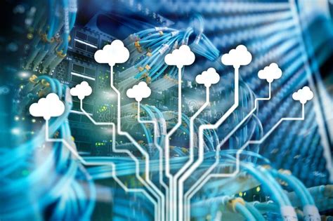 Cloud Server And Computing Data Storage And Processing Internet And Technology Concept Stock