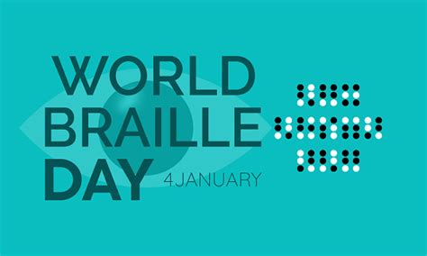 세계 점자의 날 벡터 템플릿입니다 점자 문해력과 촉각 읽기 및 접근성을 통한 포용을 기념합니다 배경 배너 카드 포스터 디자인