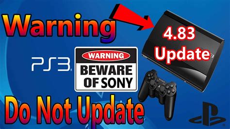 Warning PS3 New Update 4 83 Do Not Update For Now YouTube