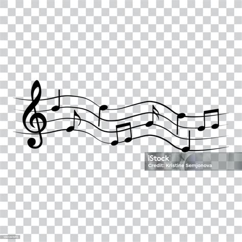 음악 디자인 요소 음악 노트 고립 된 벡터 일러스트레이션 오선지에 대한 스톡 벡터 아트 및 기타 이미지 오선지 음표 0명
