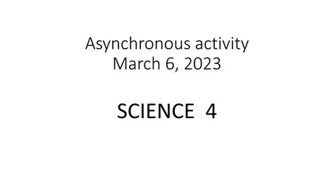 Asynchronous Activity Science March 6 2023 1pdf