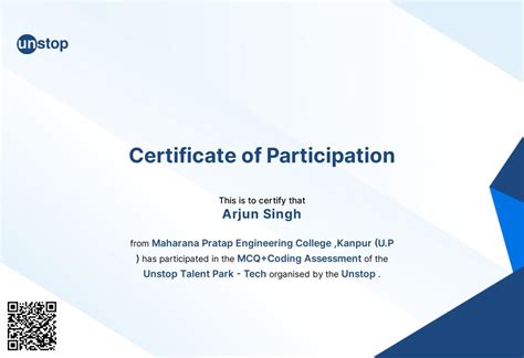 Arjun Singh Chhabra On Linkedin Certificate Of Participation