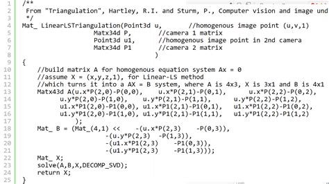 Python Linear Triangulation Strange Results Stack Overflow