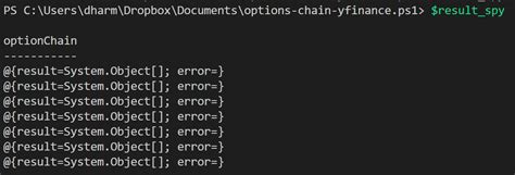 Term Structure Yfinanceps1 Powershell Script To Show Iv Term