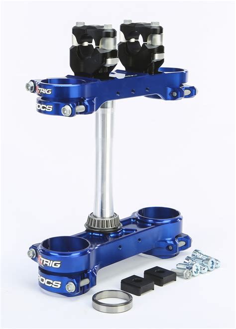 New Xtrig Triple Clamps With Bar Mounts Blue 22mm Offset Mx Locker