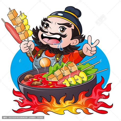 张飞串串香卡通插画 动漫卡通 设计素材 设计模板 汇图网www huitu 花瓣网