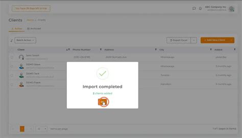 Import Clients Help Desk