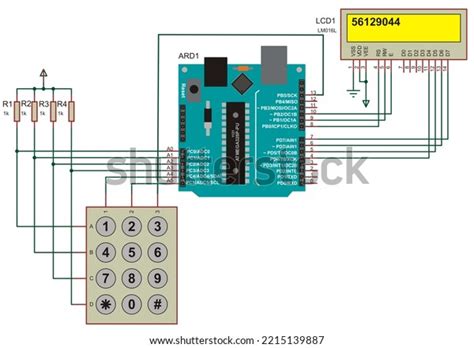 Arduino Scheme Processing Keyboard Keystrokes Displaying Stock Illustration