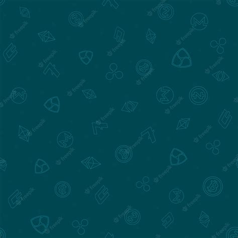 Premium Vector Cryptocurrency Seamless Pattern Background